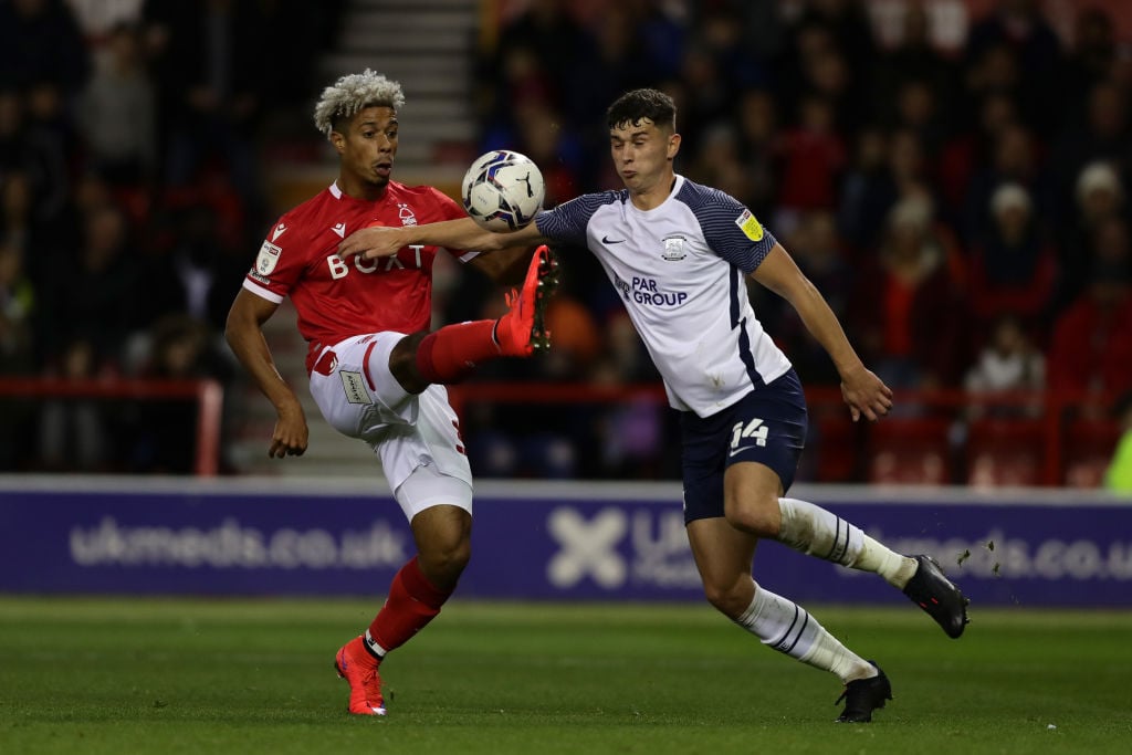 Nottingham Forest's Lyle Taylor mocks Preston's Jordan Storey on ...