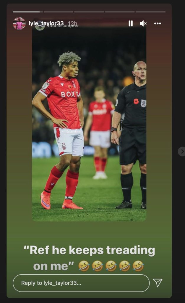 Nottingham Forest's Lyle Taylor mocks Preston's Jordan Storey on ...